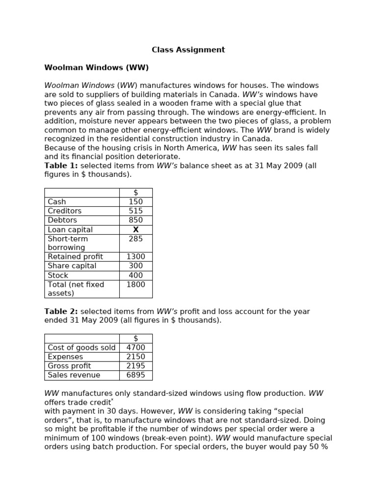 Woolman Windows DP 2 Assignment | PDF