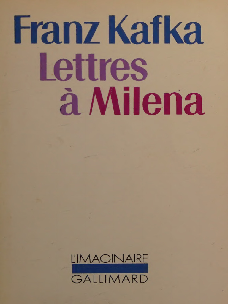Lettres A Milena French Edition - Franz Kafka | PDF