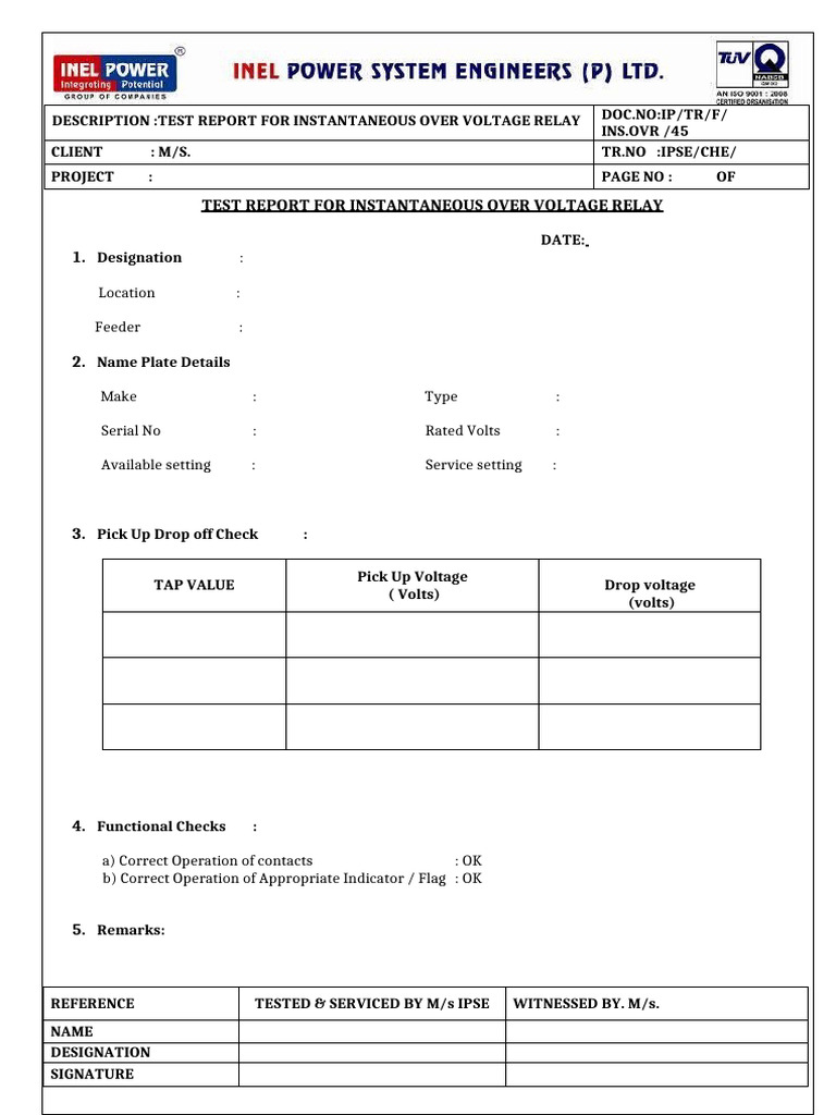 45 Instantaneous Over Voltage Relay Pdf