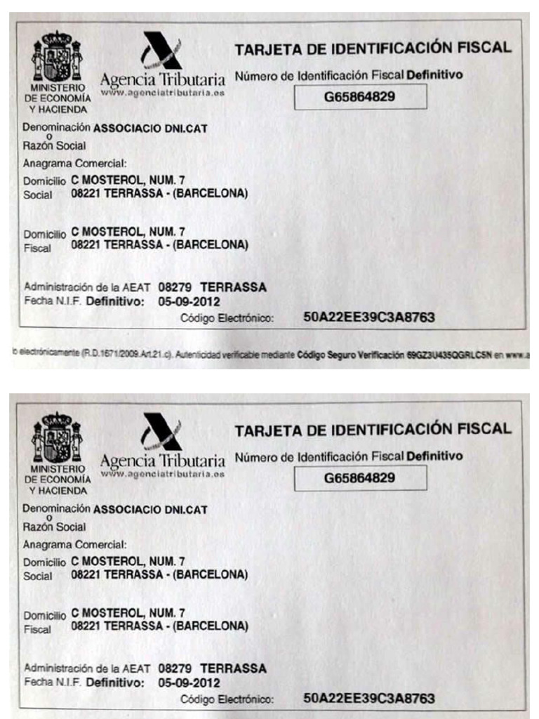 NIF de DNI - Cat | PDF