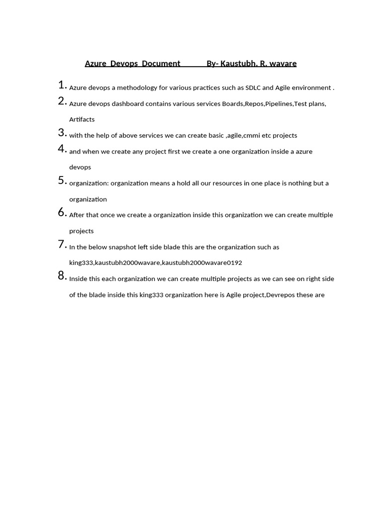 Azure Devops Document | PDF