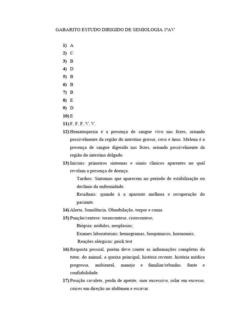 Gabarito Semio 1 Av | PDF