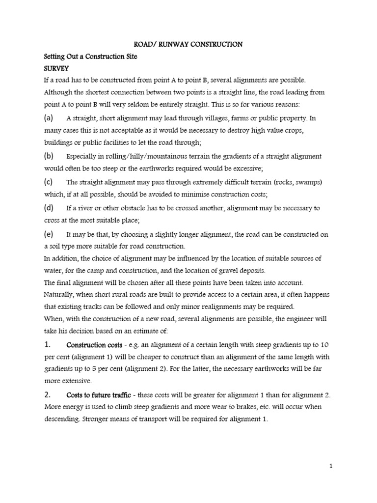 Road Construction | PDF