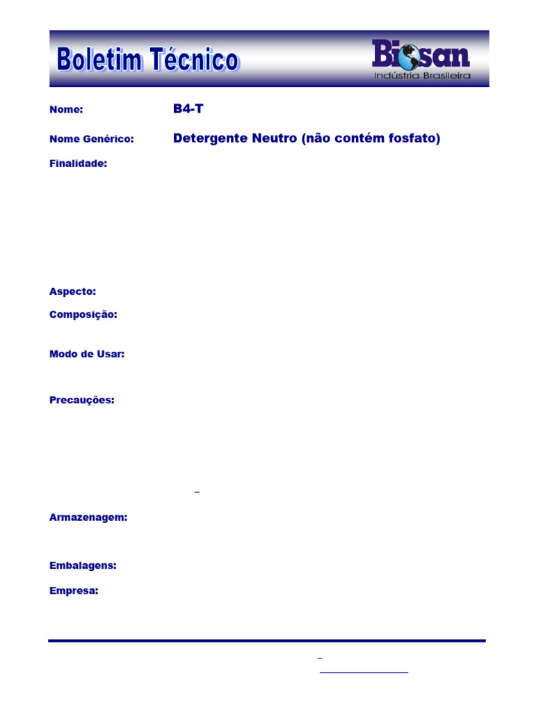B4 T Boletim Técnico Det Neutro Pdf