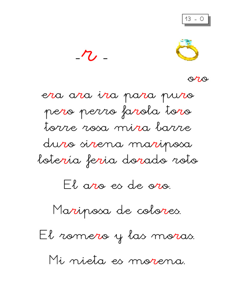 Metodo de Lectoescritura Letra Ere | PDF