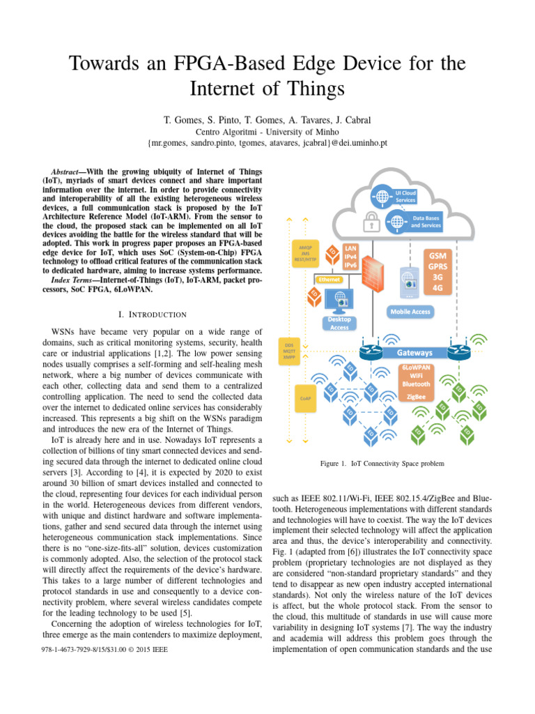 3-Towards An FPGA-based Edge Device For The Internet of Things | PDF