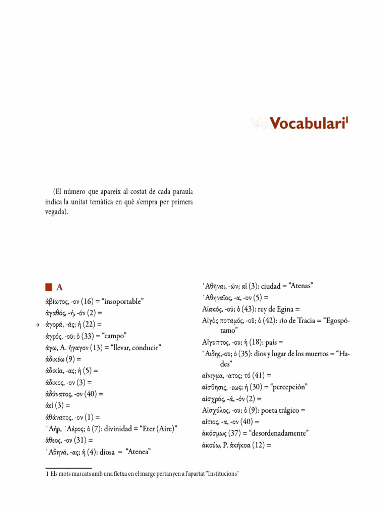 Vocabulari | PDF