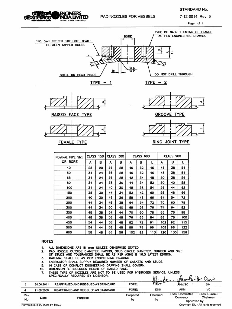 7-12-0014 Rev5 - Pad Nozzles For Vessels | PDF