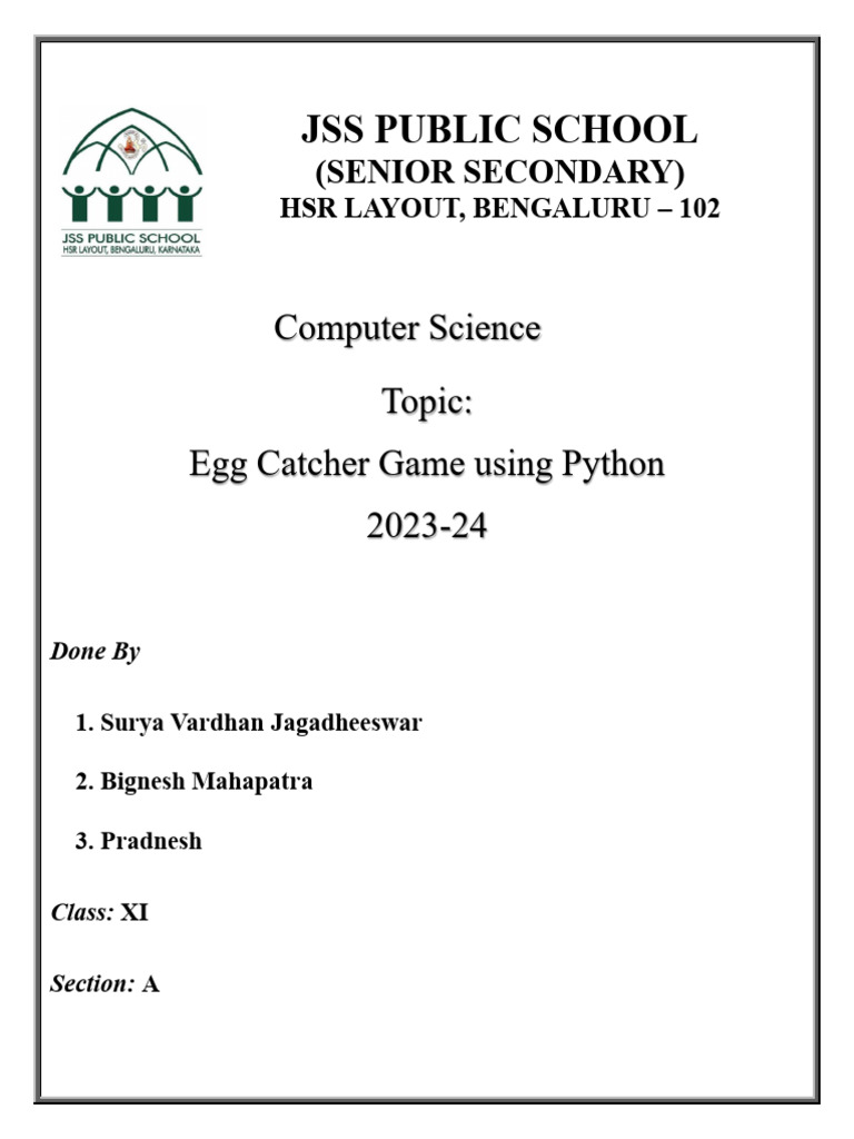 Computer Science Project | PDF