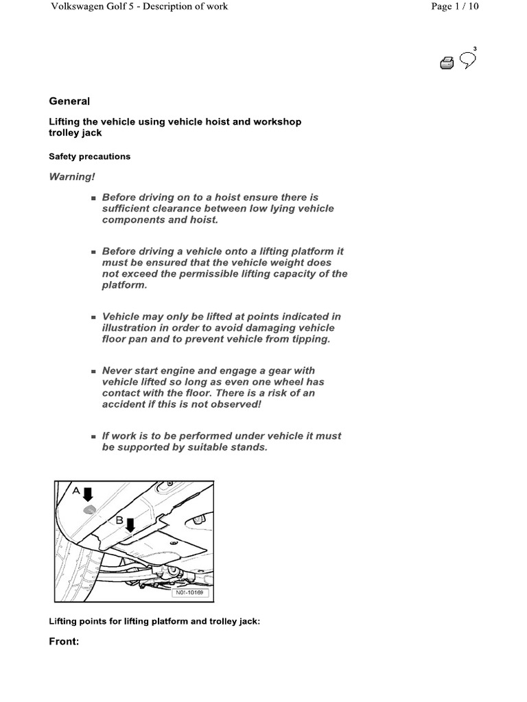 VW Golf Workshop Service Manual 1 | PDF