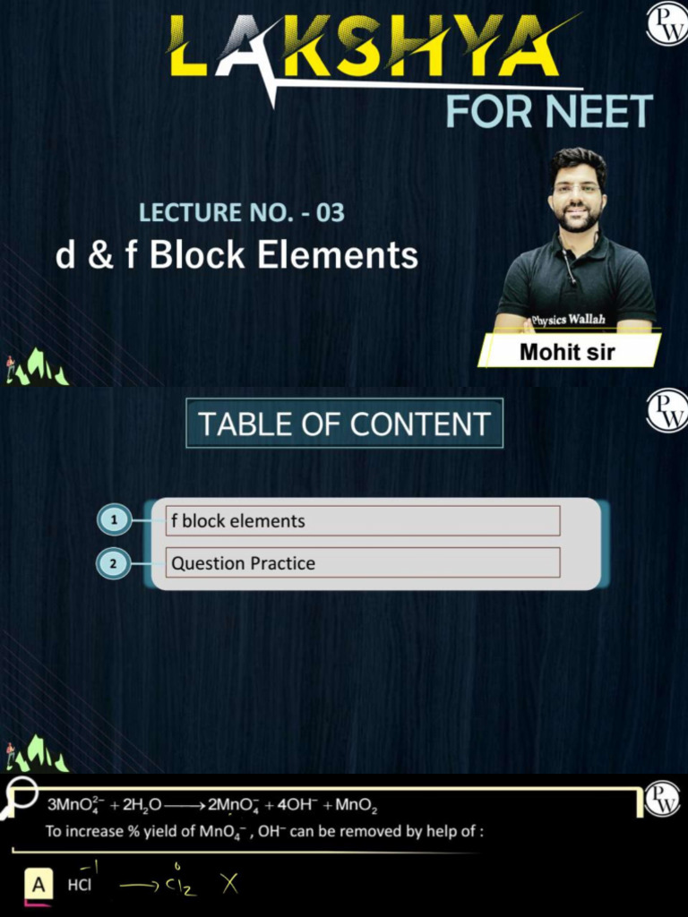 D and F Block 03 - Class Notes II (Lakshya NEET 2023) | PDF