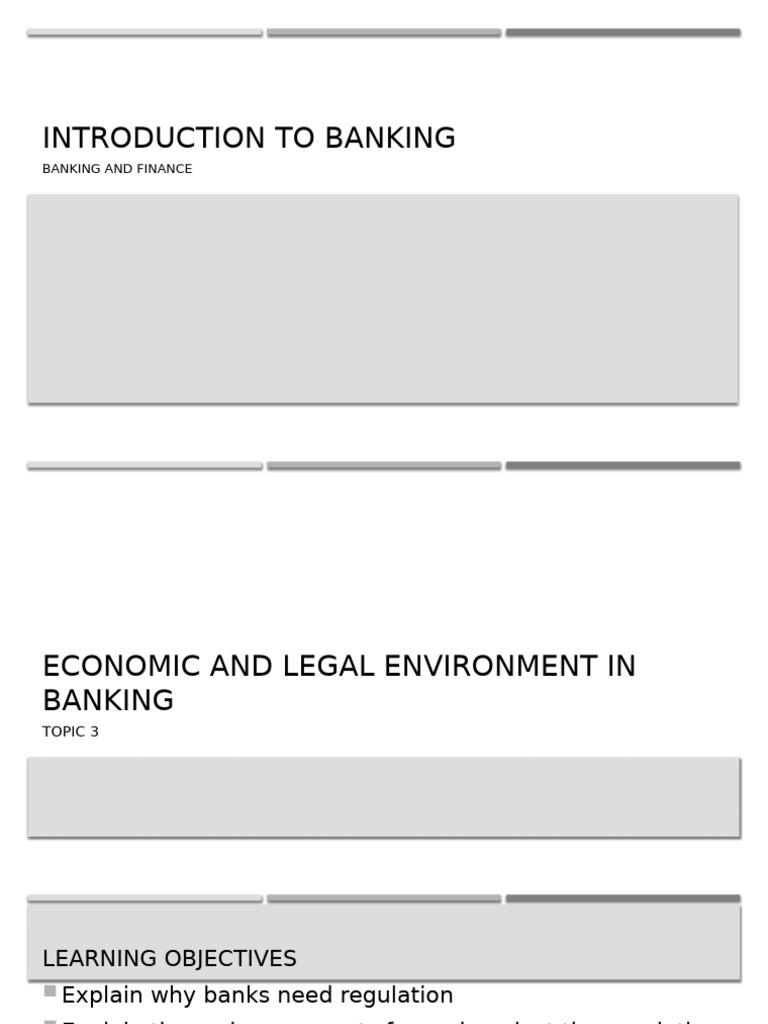 Introduction To Banking - Topic 3 | PDF