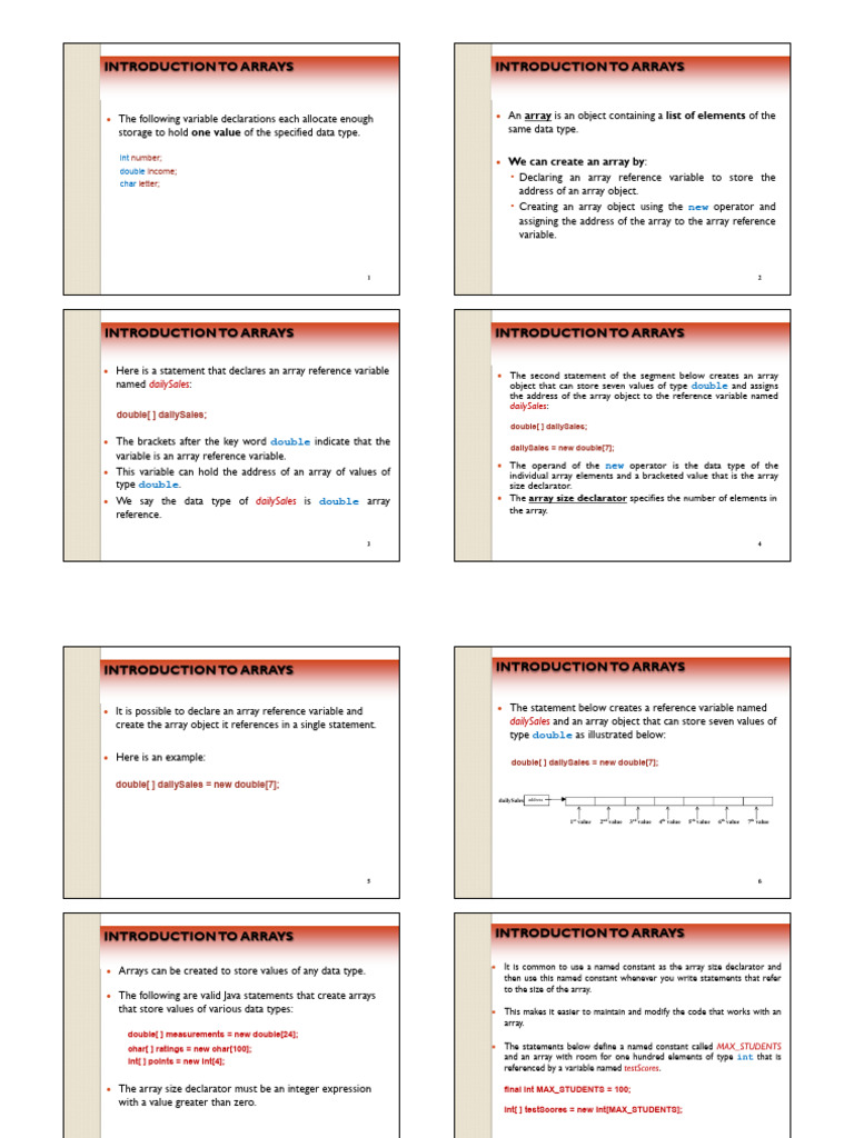 Lecture-17 - (Intro Array) | PDF Lecture-17 - (Intro Array) | PDF