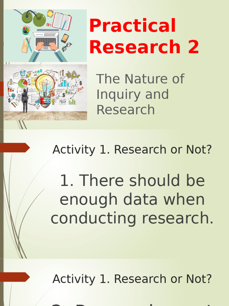 Lesson 1. The Nature of Inquiry and Research | PDF | Validity (Statistics) | Career & Growth