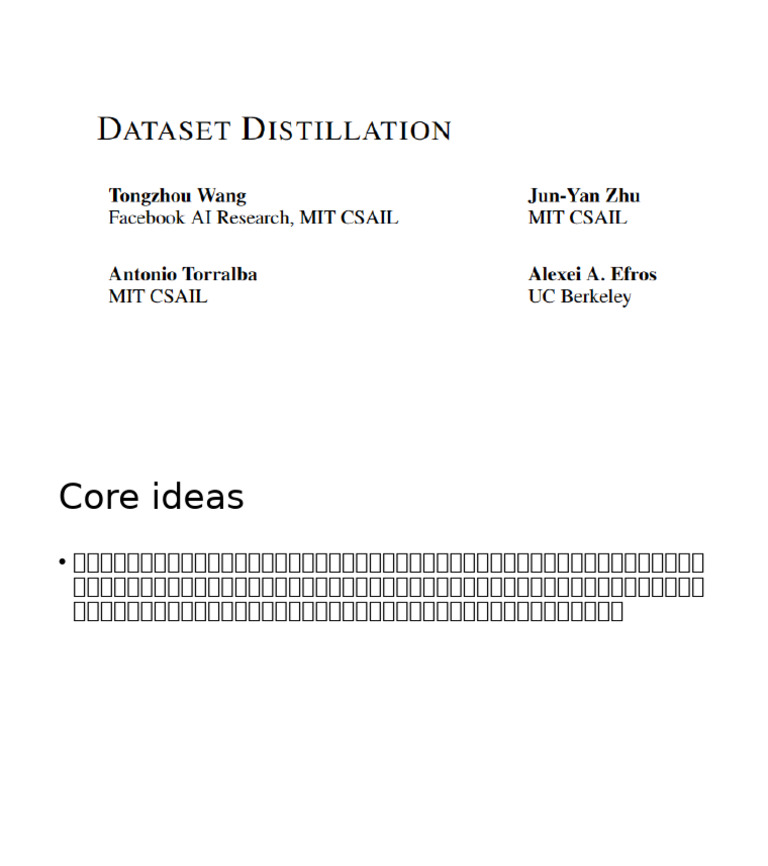 Dataset Distillation | PDF