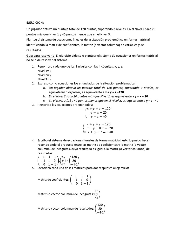 Primer Parcial - Guia para Resolver Ejercicio 4 | PDF