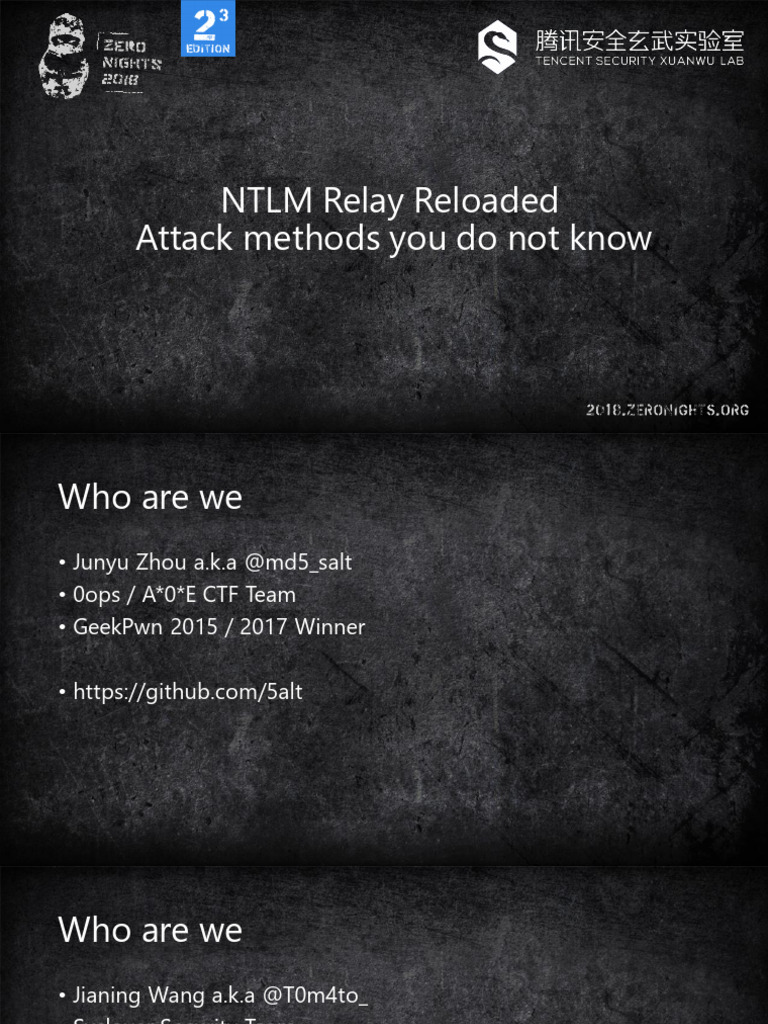 08 NTLM Relay Reloaded Attack Methods You Do Not Know | PDF