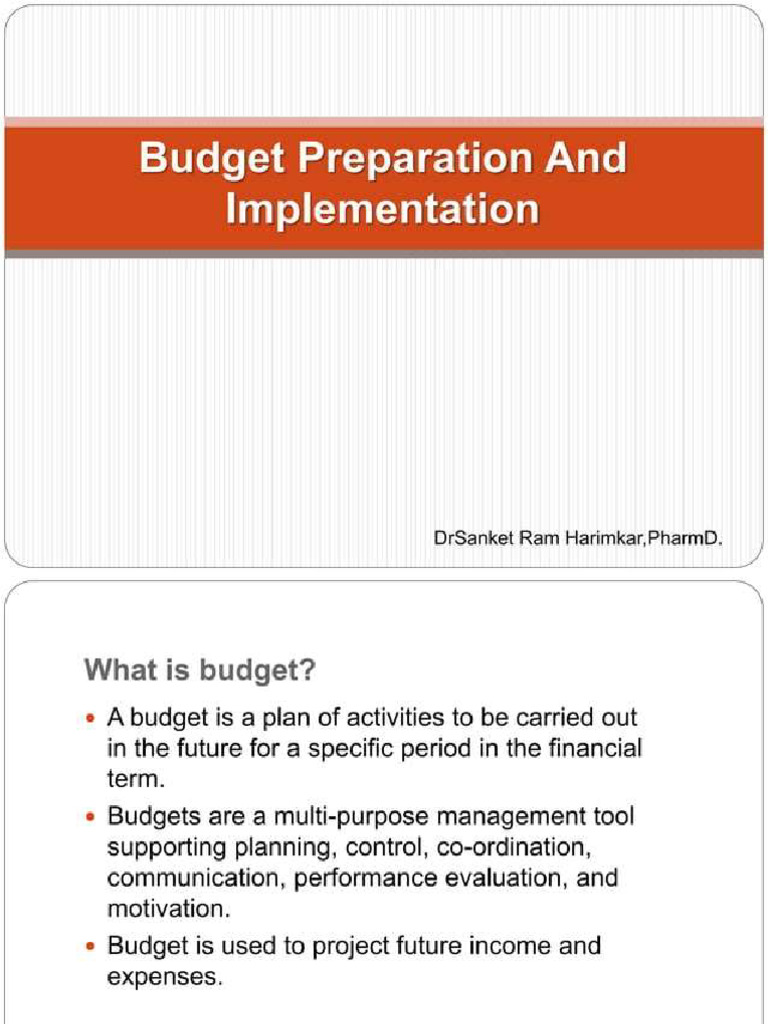 Budget Preparation | PDF