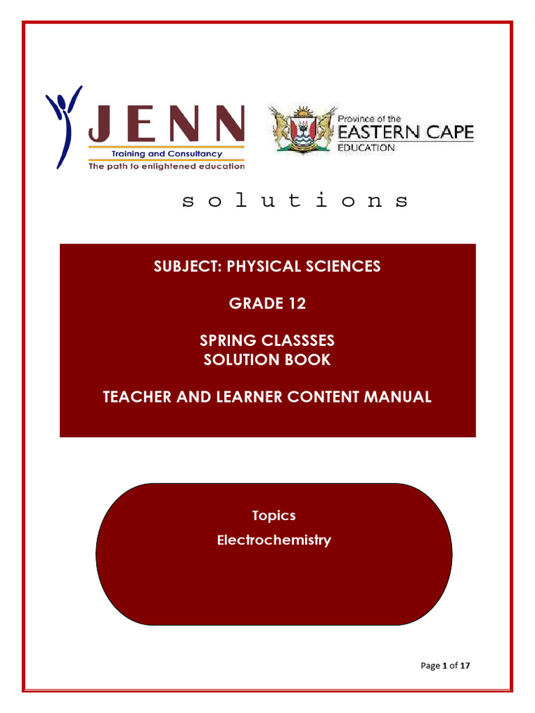 Jenn Phy Sciences Spring Solutions | PDF