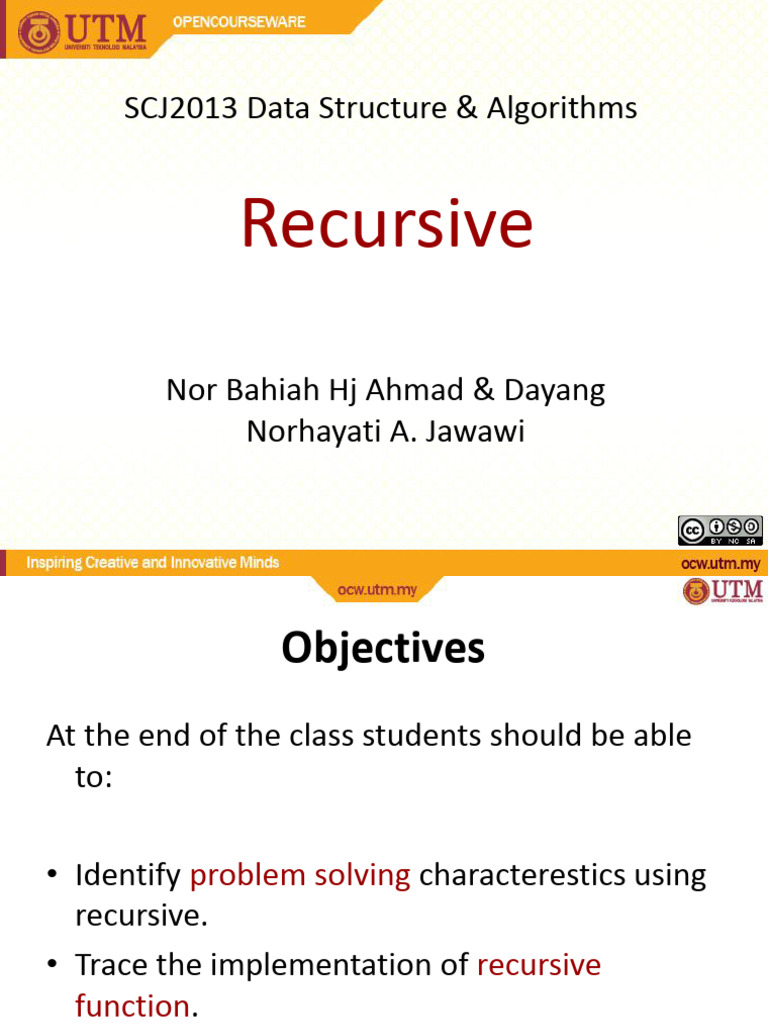 Chapter 3 - Recursive Algorithms | PDF Chapter 3 - Recursive Algorithms | PDF
