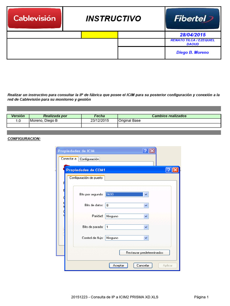 Consulta de IP A ICIM2 PRISMA XD | PDF | Protocolos de internet ...