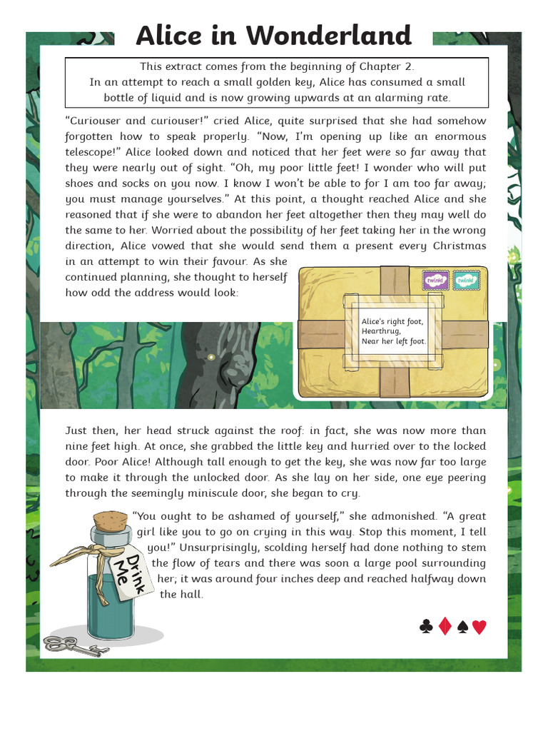 Comprehension Alice and the Wonderland | PDF