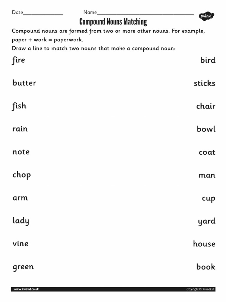 Grammar Compound Words Matching | PDF