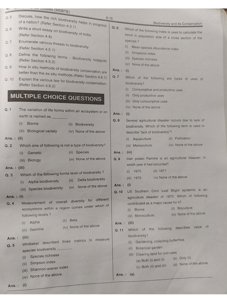 EST unit 4 MCQ | PDF