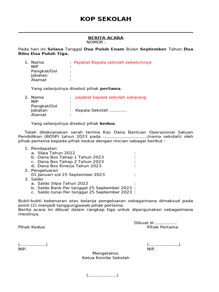 BERITA_ACARA_SERAH_TERIMA_DANA_BOS_2023[1] | PDF