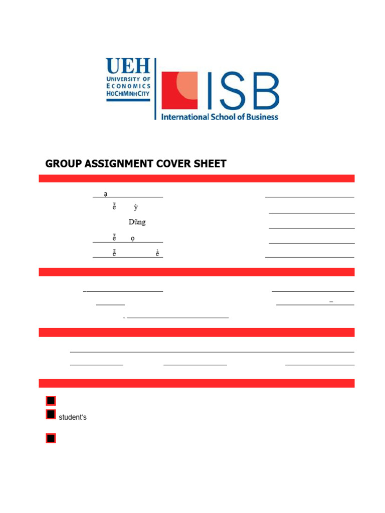 Group Assignment Cover Sheet - Pe | PDF | Business | Wellness