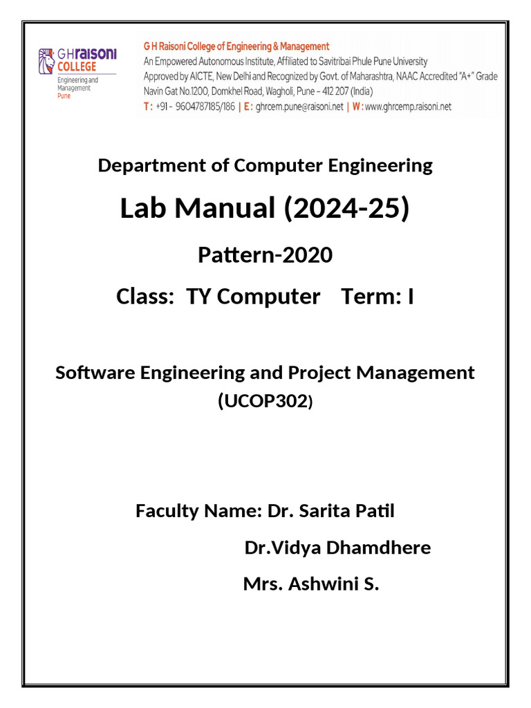 Sepm Lab Manual | PDF