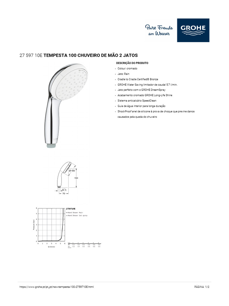 GROHE Specification Sheet 2759710E | PDF