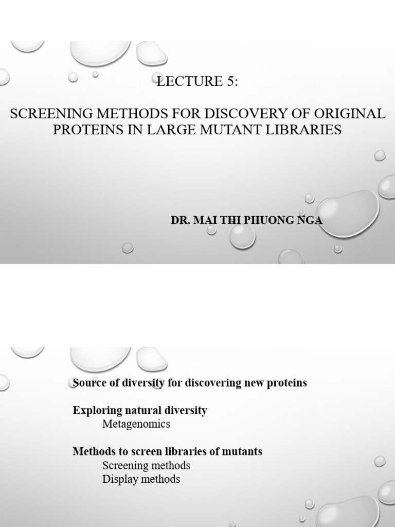Lec 5 - Screening Methods | PDF