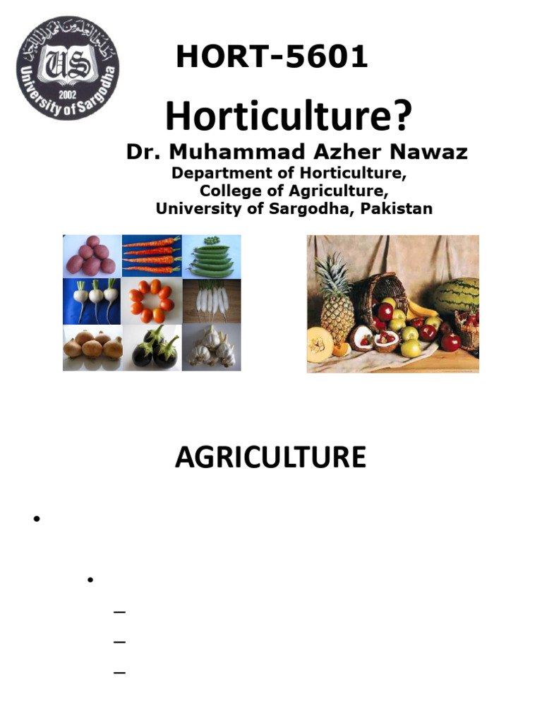 Introduction To Horticulture by Dr. Jam Azhar Nawaz | PDF | Vegetables ...