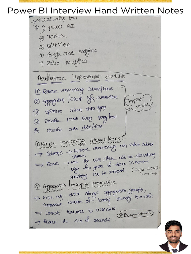 Power BI Handwritten Notes | PDF | Career & Growth