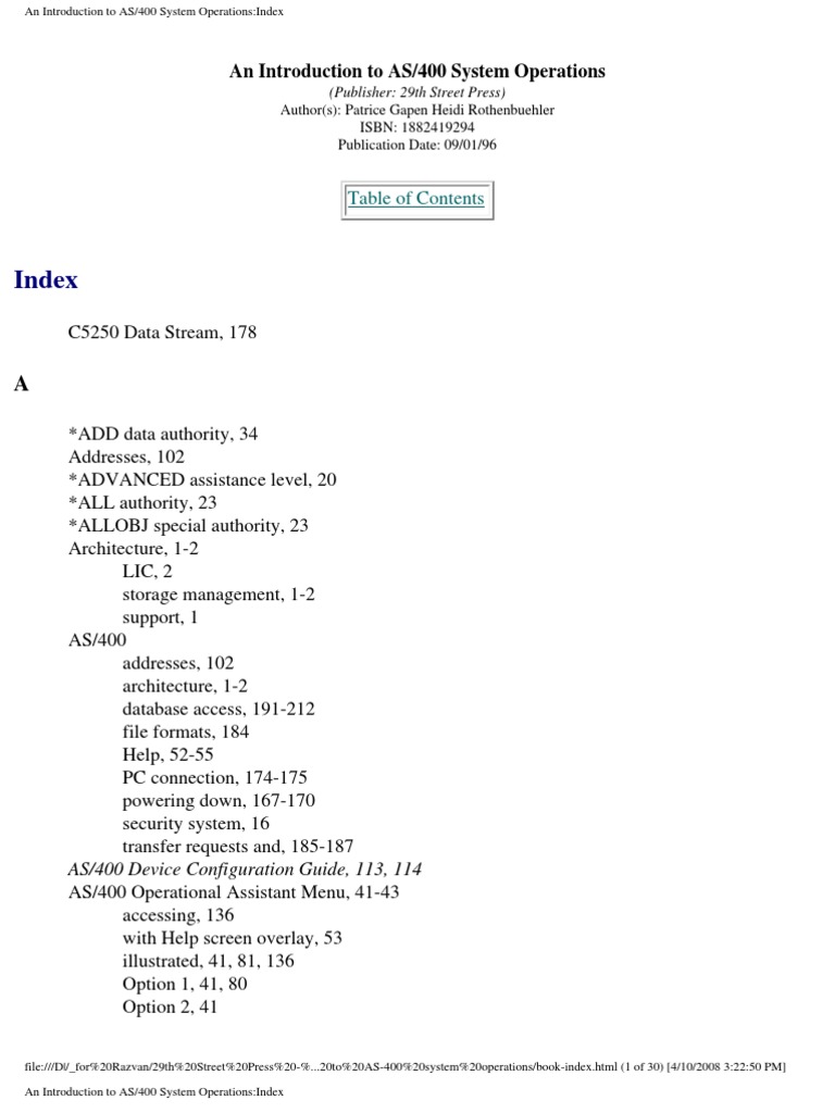 An Introduction To As400 System Operations | PDF | Ibm System I | Backup