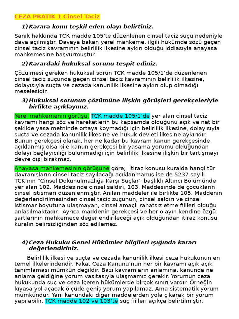 Ceza Pratikleri Ve Cevapları | PDF