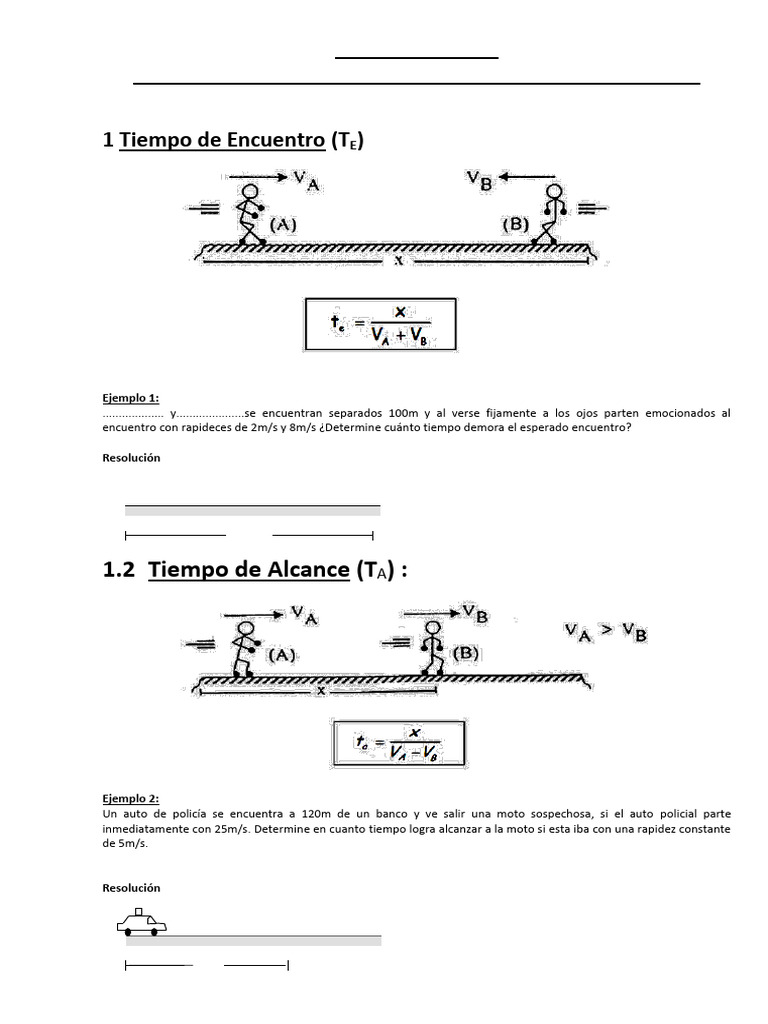 Tiempo de Alcance y Tiempo de Encuentro | PDF Tiempo de Alcance y Tiempo de Encuentro | PDF