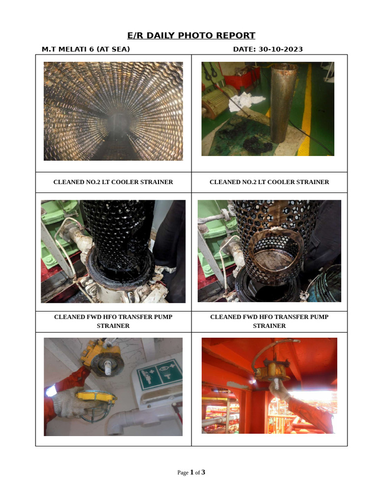 MT6 - ER Daily Photo Report (30-10-2023) | PDF