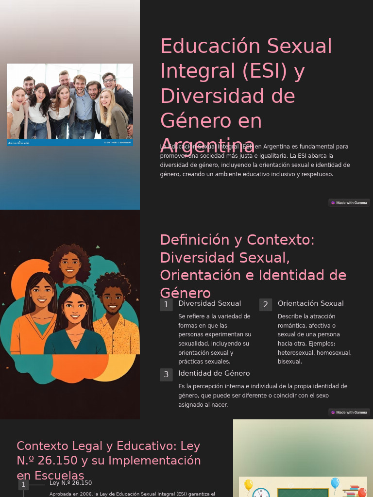 Educacion Sexual Integral ESI y Diversidad de Genero en Argentina | PDF