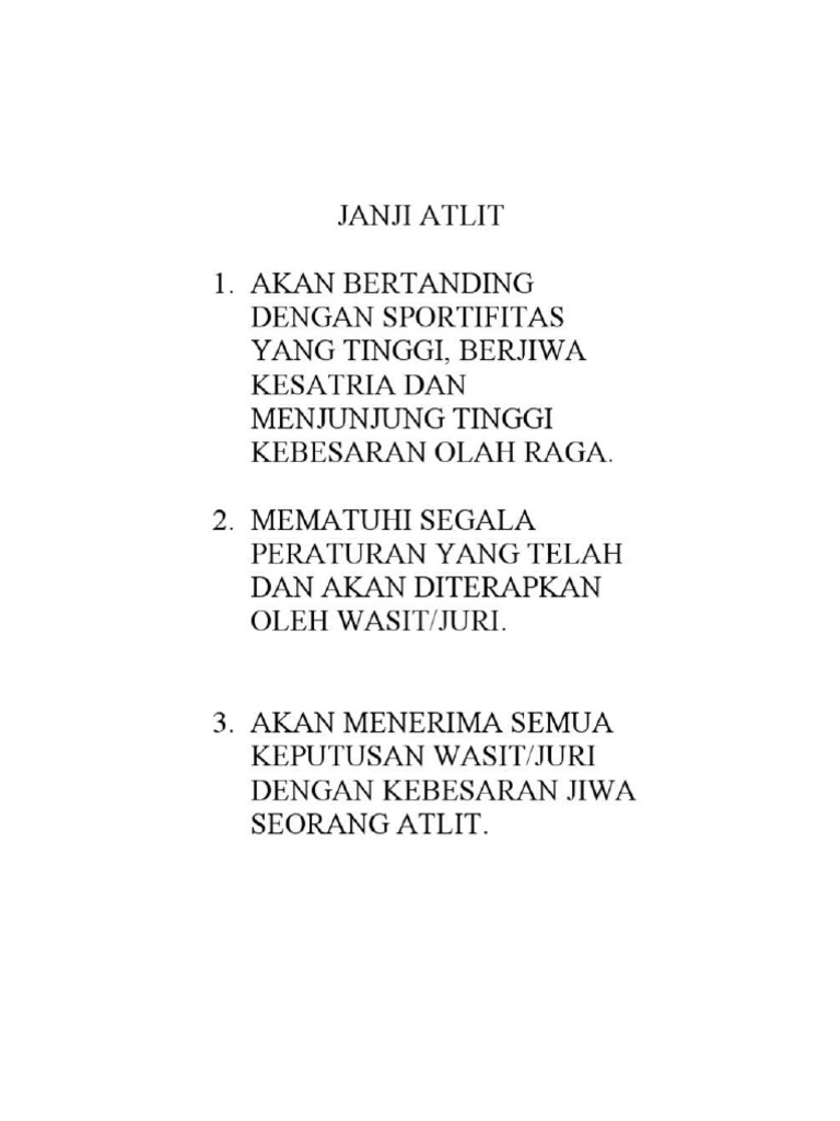 Janji Atlit | PDF