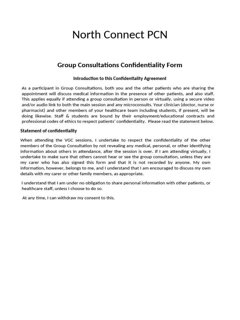 Confidentiality Form V2 | PDF