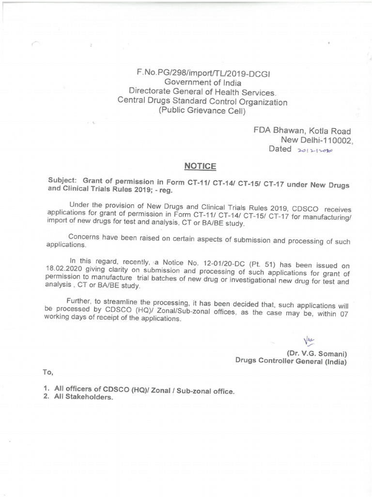 DCGI NOTICE20feb20 | PDF