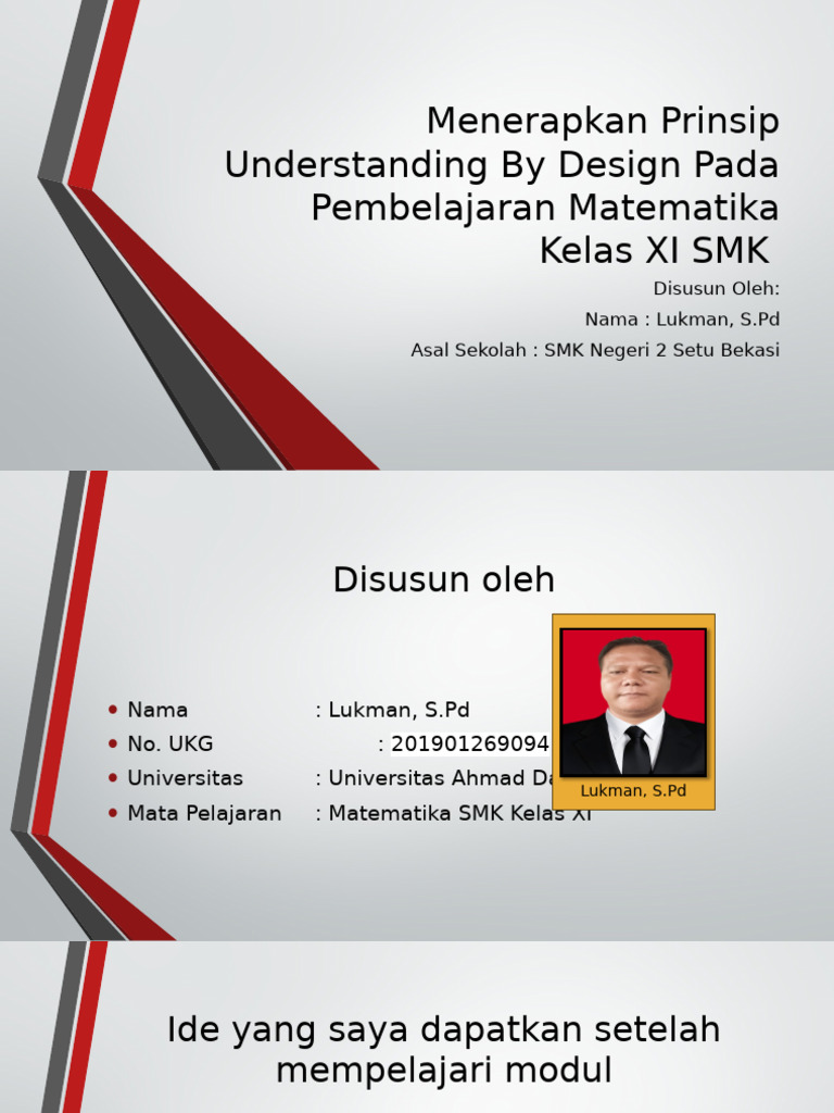 Menerapkan Prinsip Understanding by Design Pada Pembelajaran Matematika | PDF