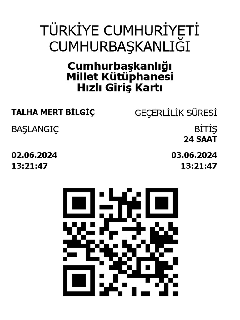Cumhurbaskanligi Kutuphanesi Hizli Gecis Karti PDF