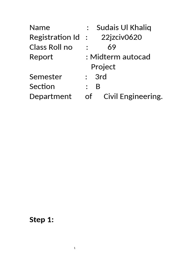 22JZCIV0620 Sudais Ul Khaliq (Sec B) .DWG | PDF