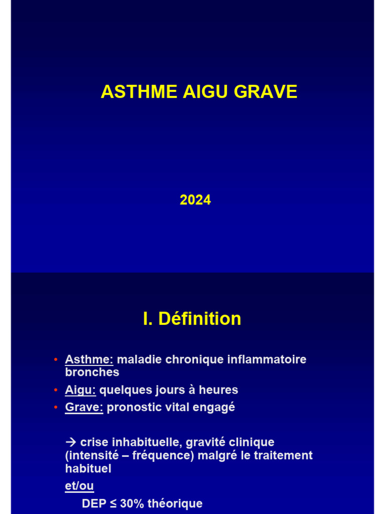 Asthme Aigu Grave | PDF