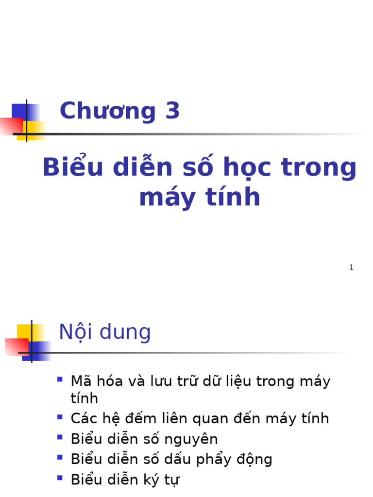 KTMT - Chapter 3 - Bieu Dien So Hoc Trong May Tinh | PDF