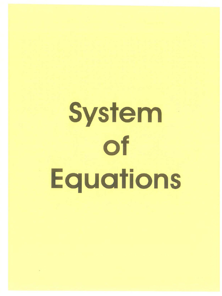 System of Eq Sat Real Classified H.W | PDF