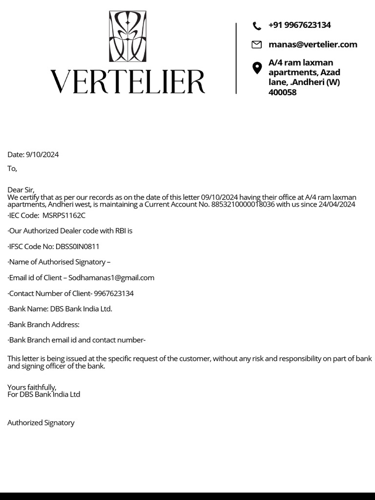 AD Code Letter | PDF